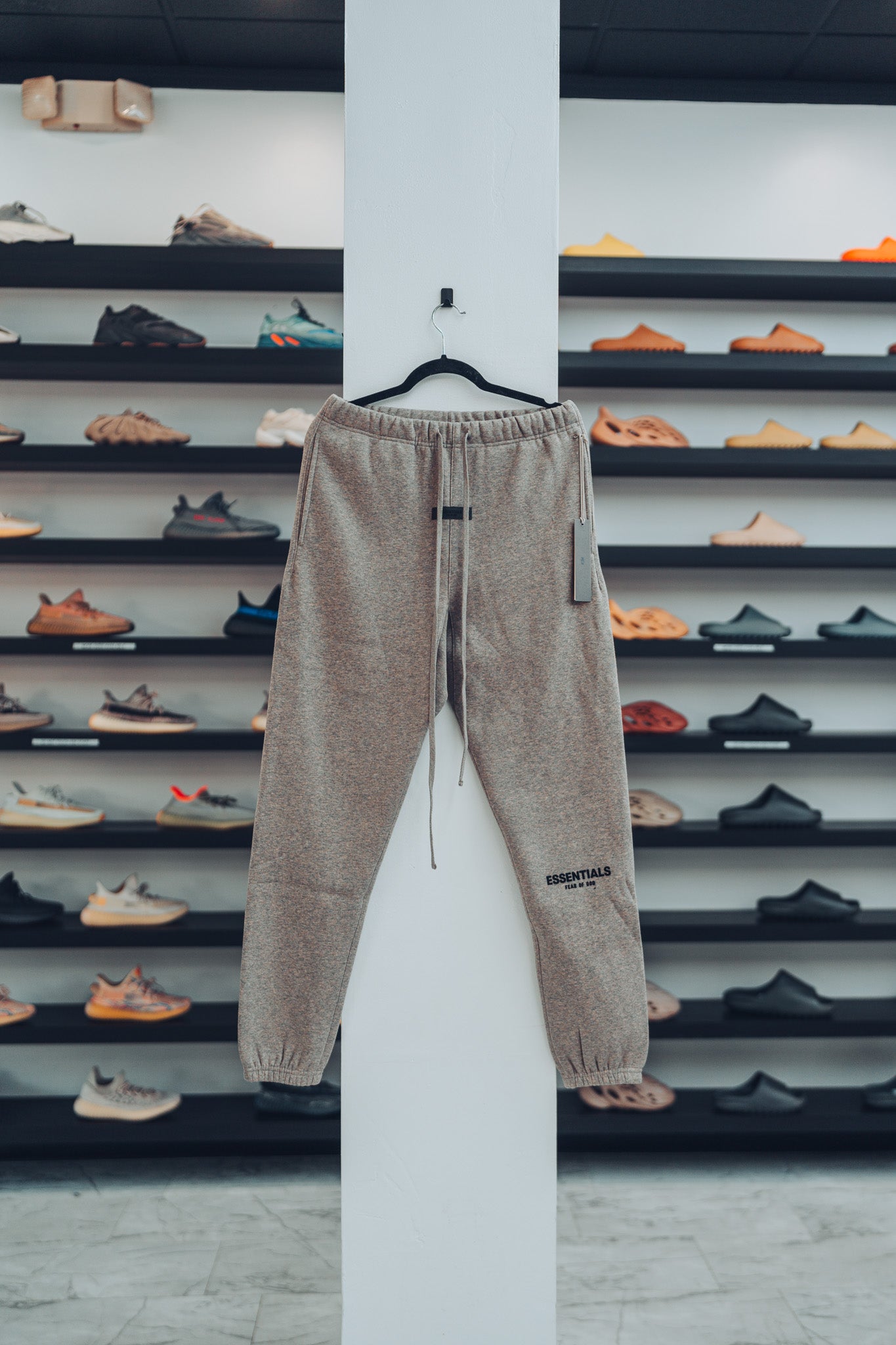 ESSENTIALS - DARK OATMEAL SWEATPANTS – KickStock